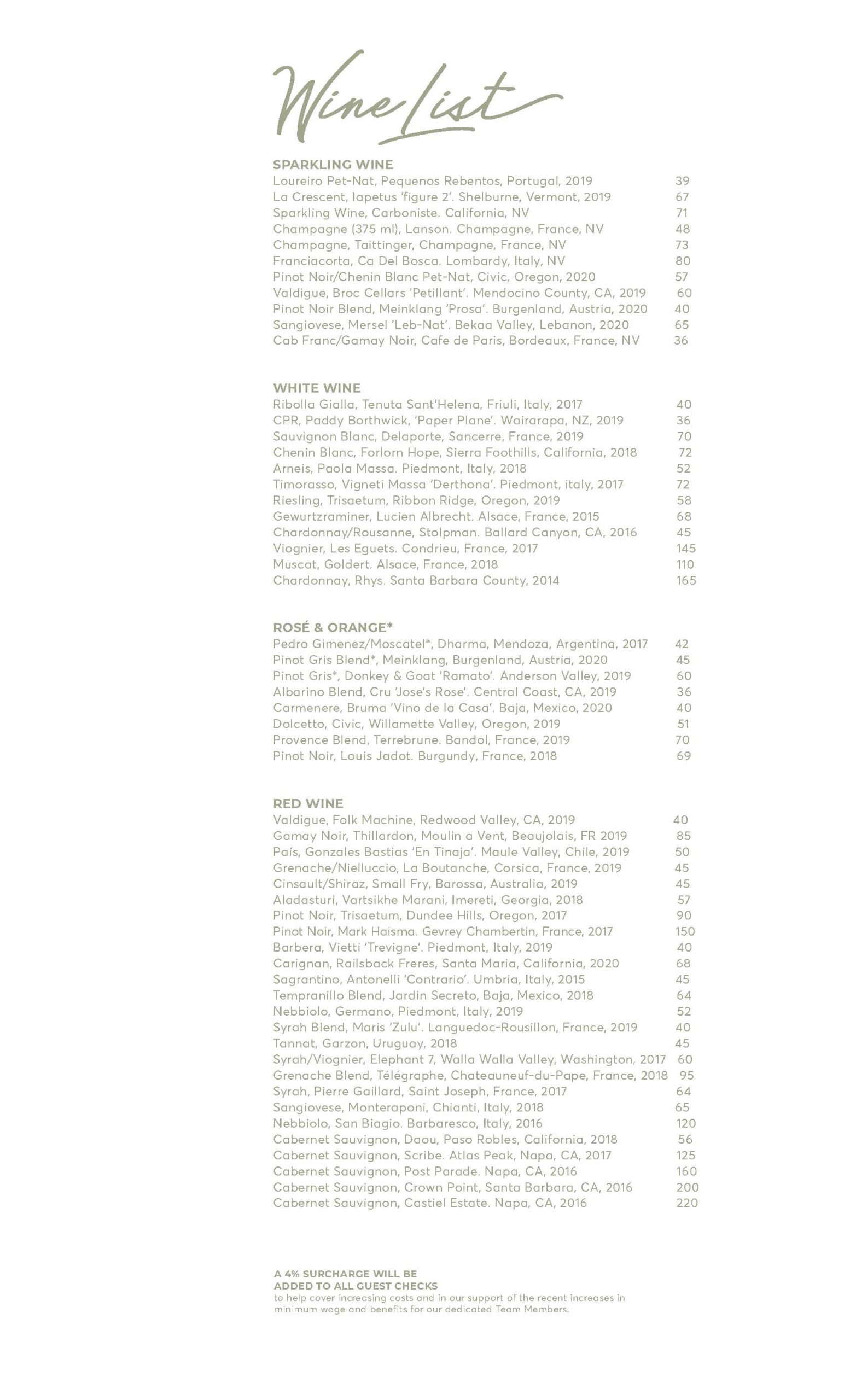 Drinks Menu - The Waverly